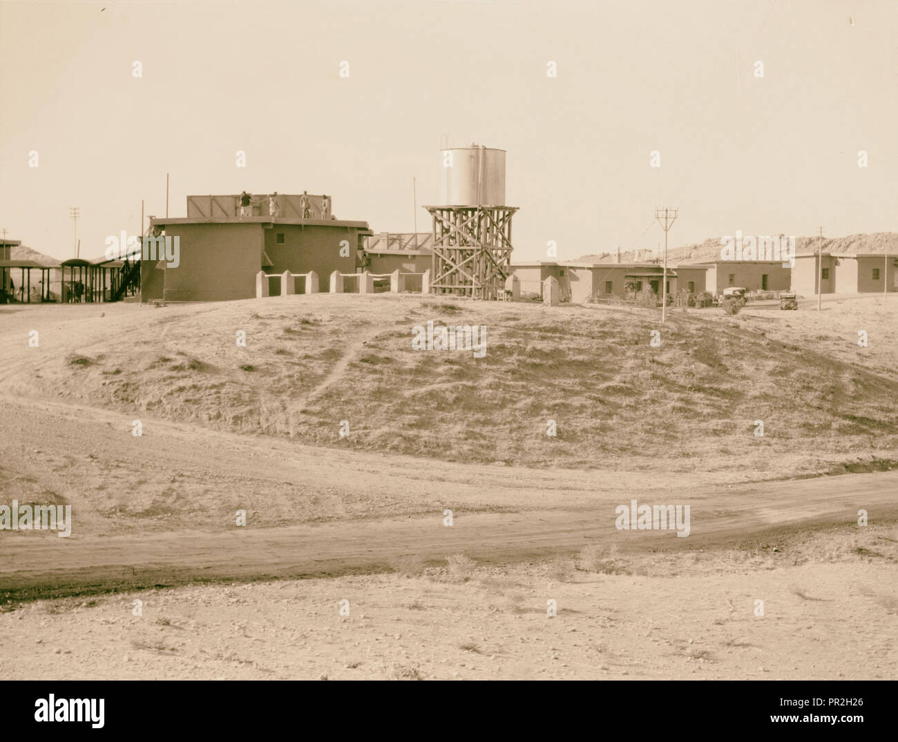 Iraq, oil fields, water tower. 1932, Iraq Stock Photo - Alamy