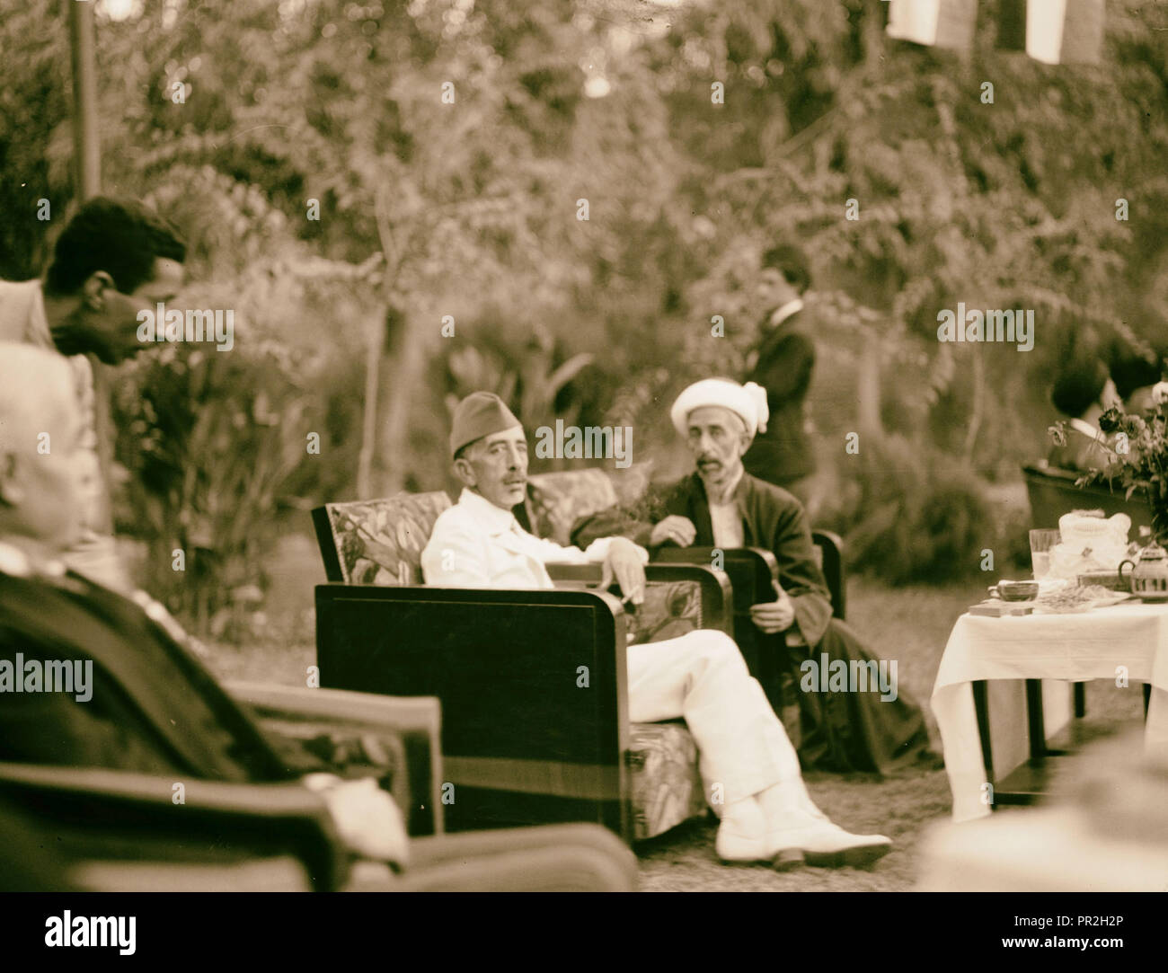 King Faysal (Faisal) I of Iraq (left) probably with his brother Emir ...