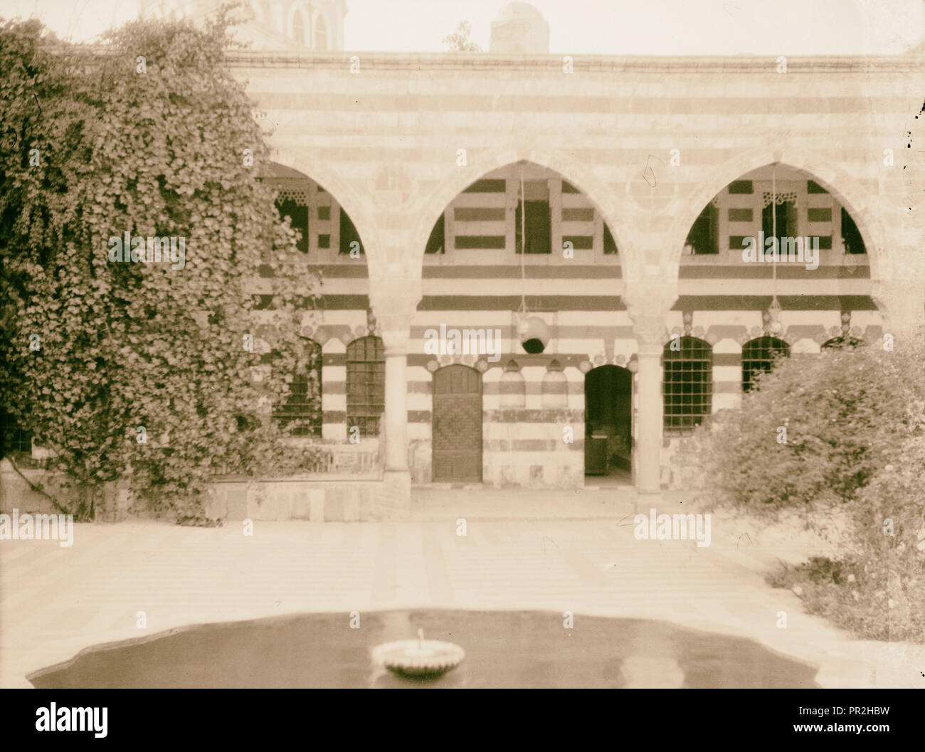 Damascus, Palace Azem, courtyard and colonnade. 1925, Syria, Damascus ...