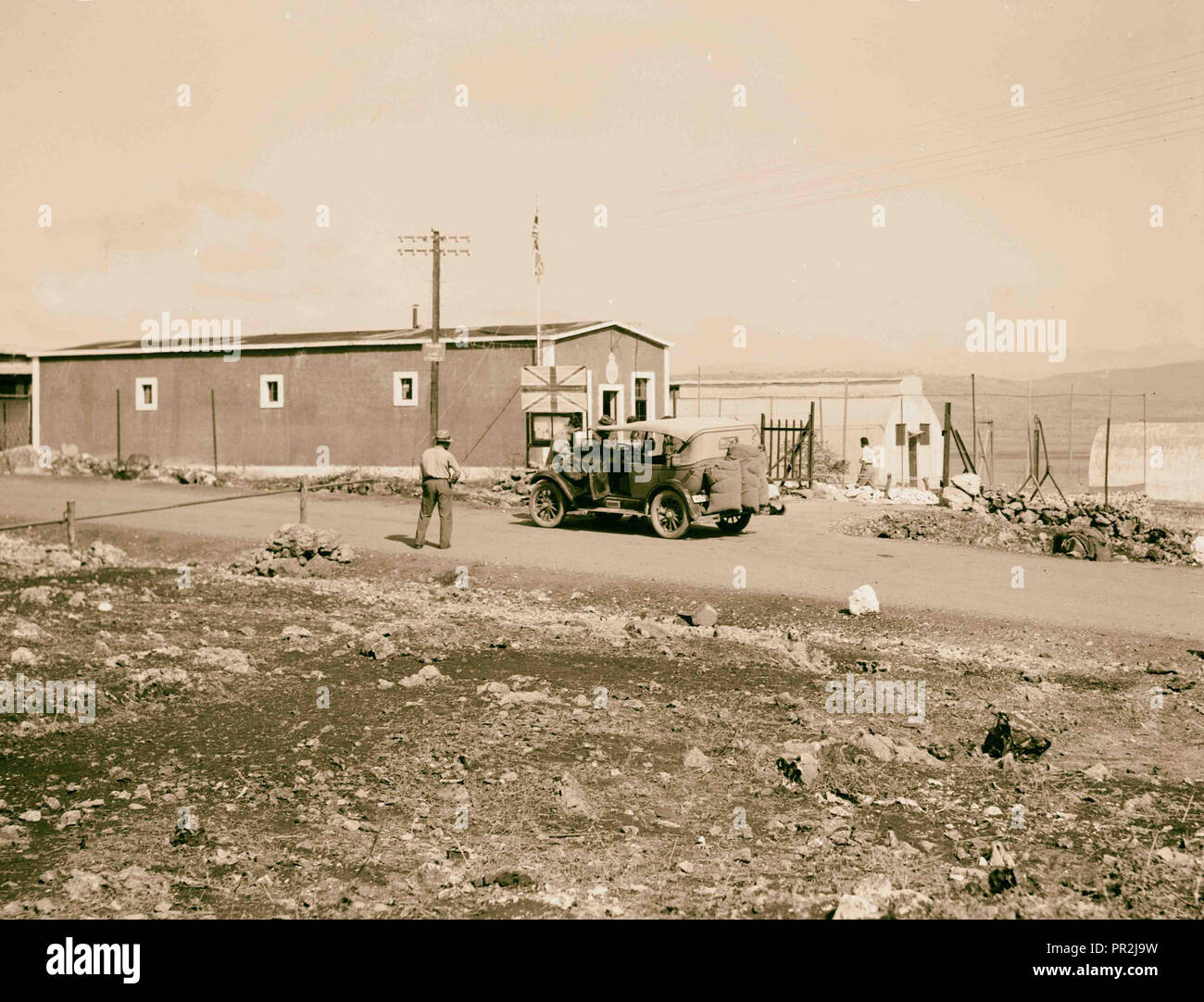 The Jordan Valley north of Lake Galilee. Metulla. British frontier post ...