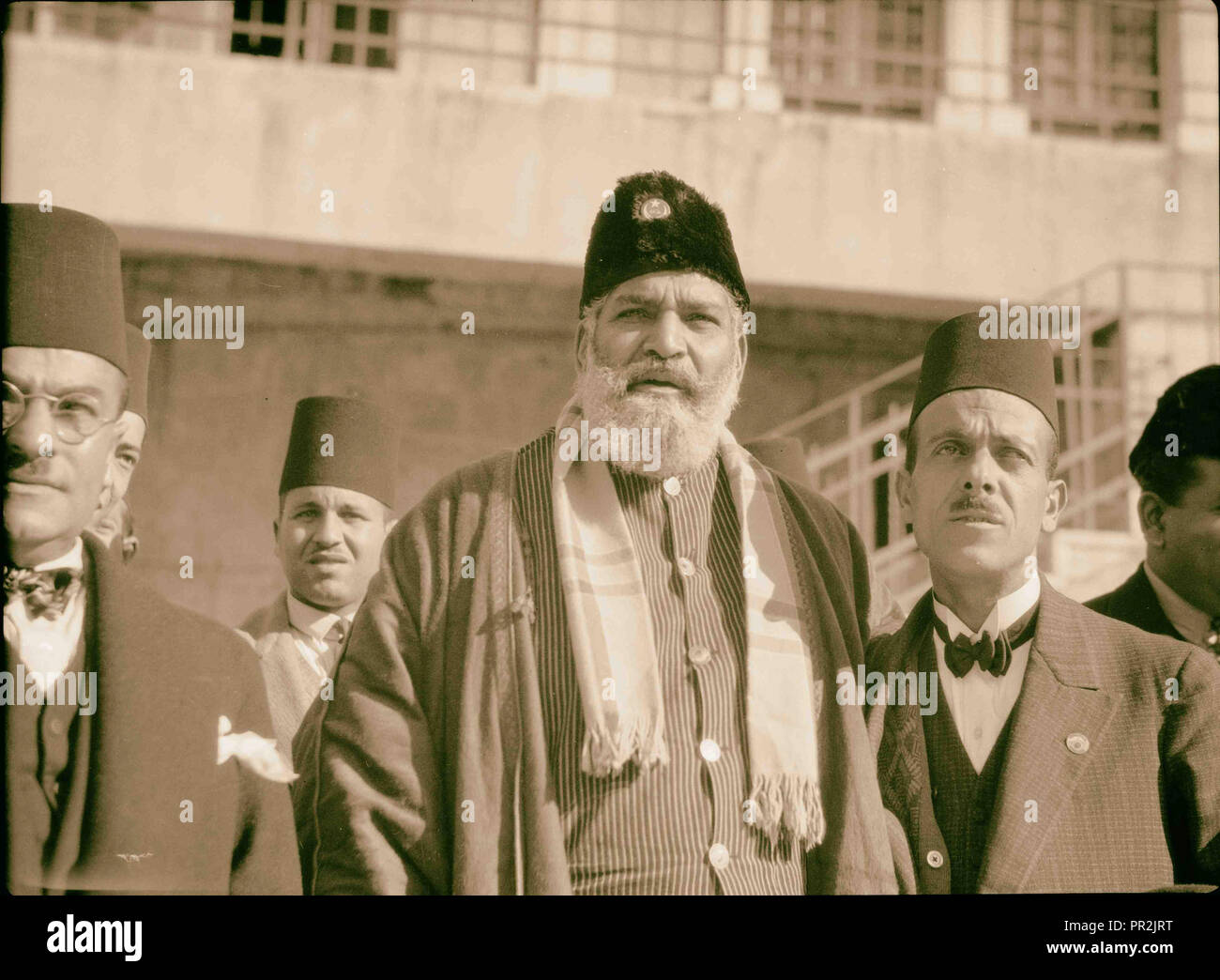 Pan-Islamic conference gathers at Shunet Nimrin, Transjordan. Mawalana ...