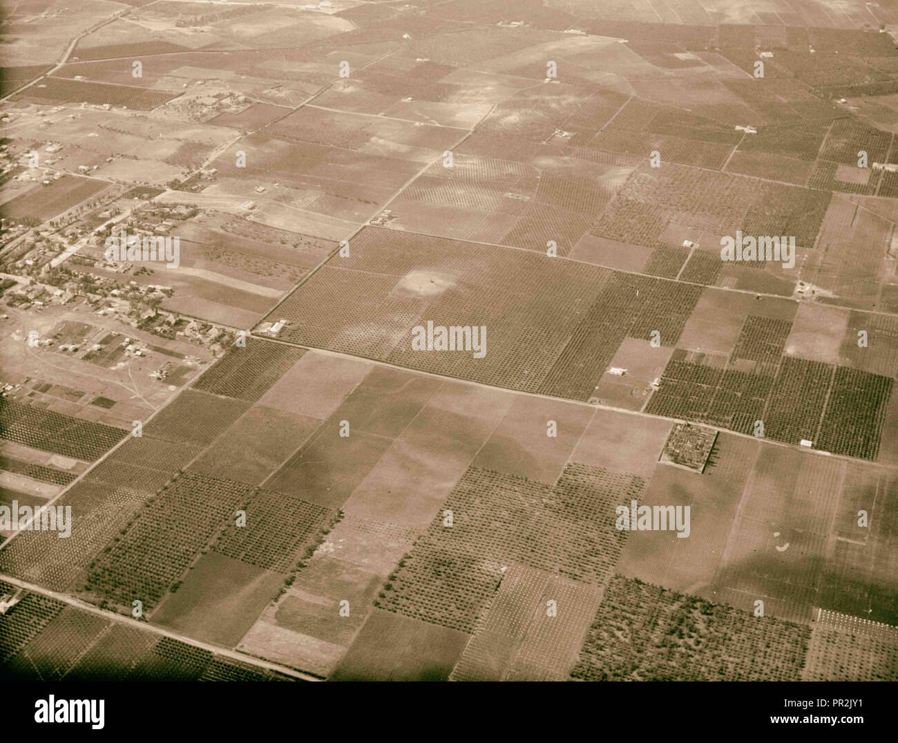 Air views of Palestine. Air route over Cana of Galilee, Nazareth, Plain ...
