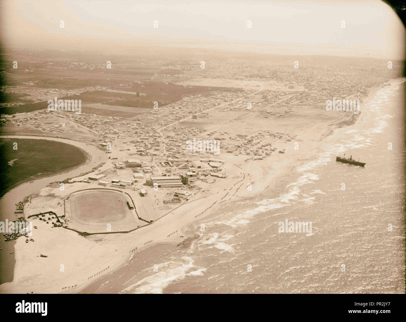 Auji river levant fair jewish stadium the levant fair blds hi-res stock ...