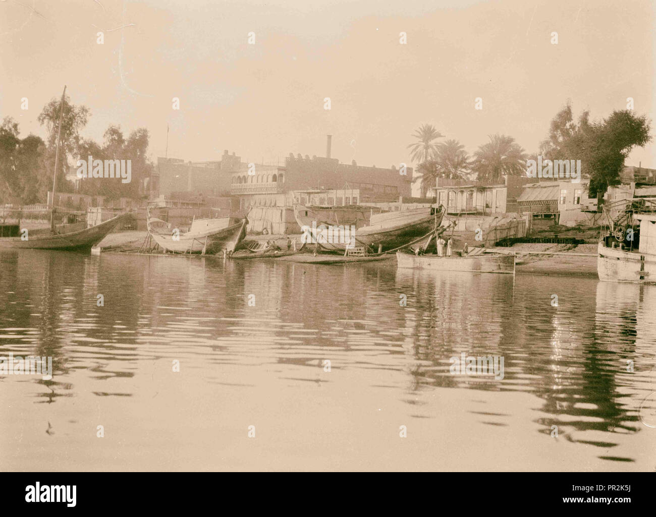 Iraq. (Mesopotamia). Baghdad. River scenes on the Tigris. Tigris river ...