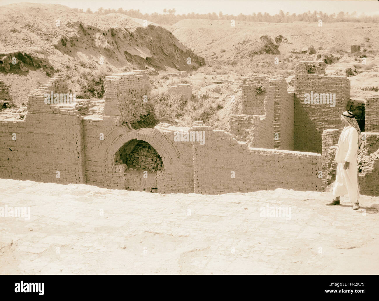 Iraq. Babylon 'the great.' Various views of the crumbling ruins ...