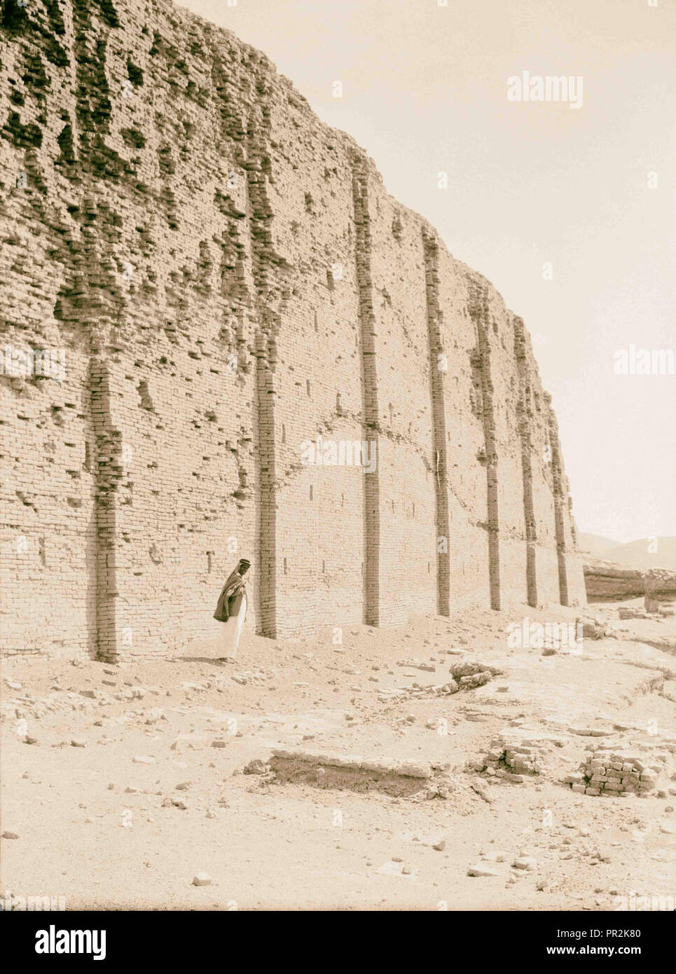 Iraq. Ur. (So called of the Chaldees). Western wall of the ziggurat ...