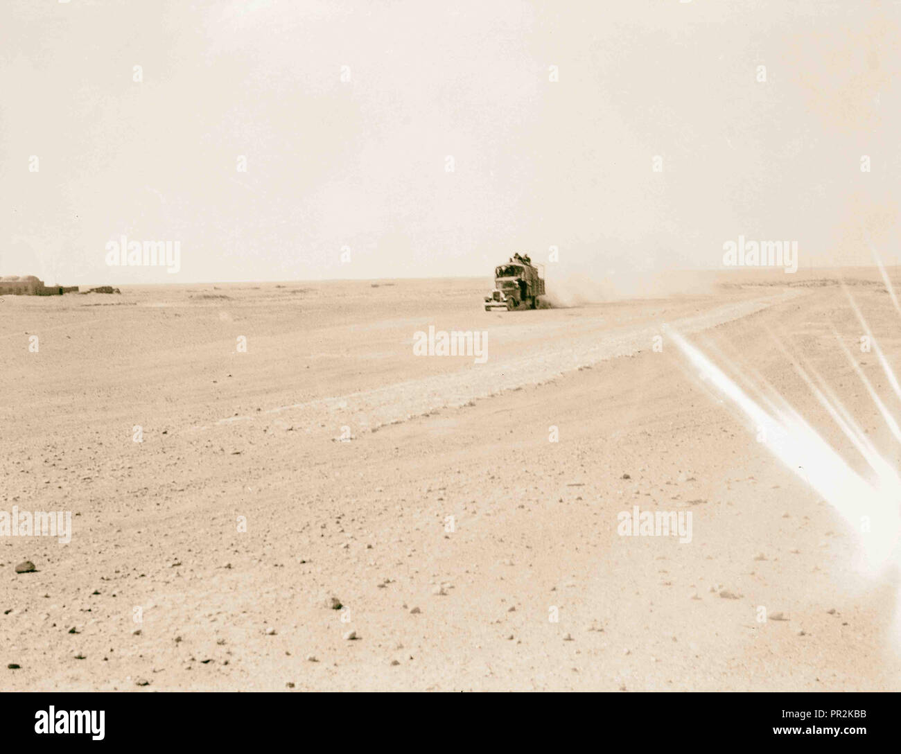 Iraq. Gayara. Area of bituminous wells S. of Mosul. Stretch of a Roman ...