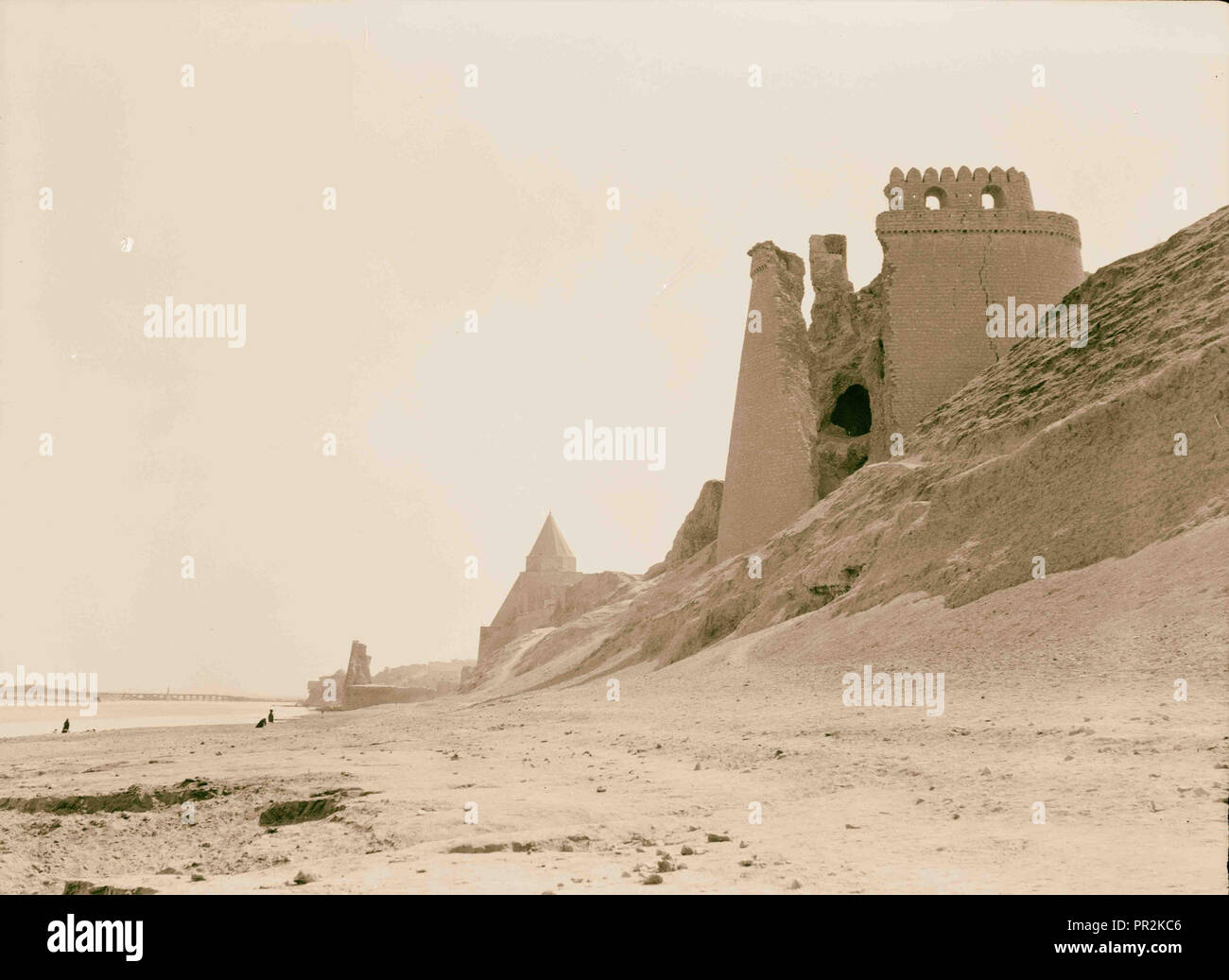 Iraq. Mosul. Sennacherib's castle. North side, showing a Yezidi shrine ...