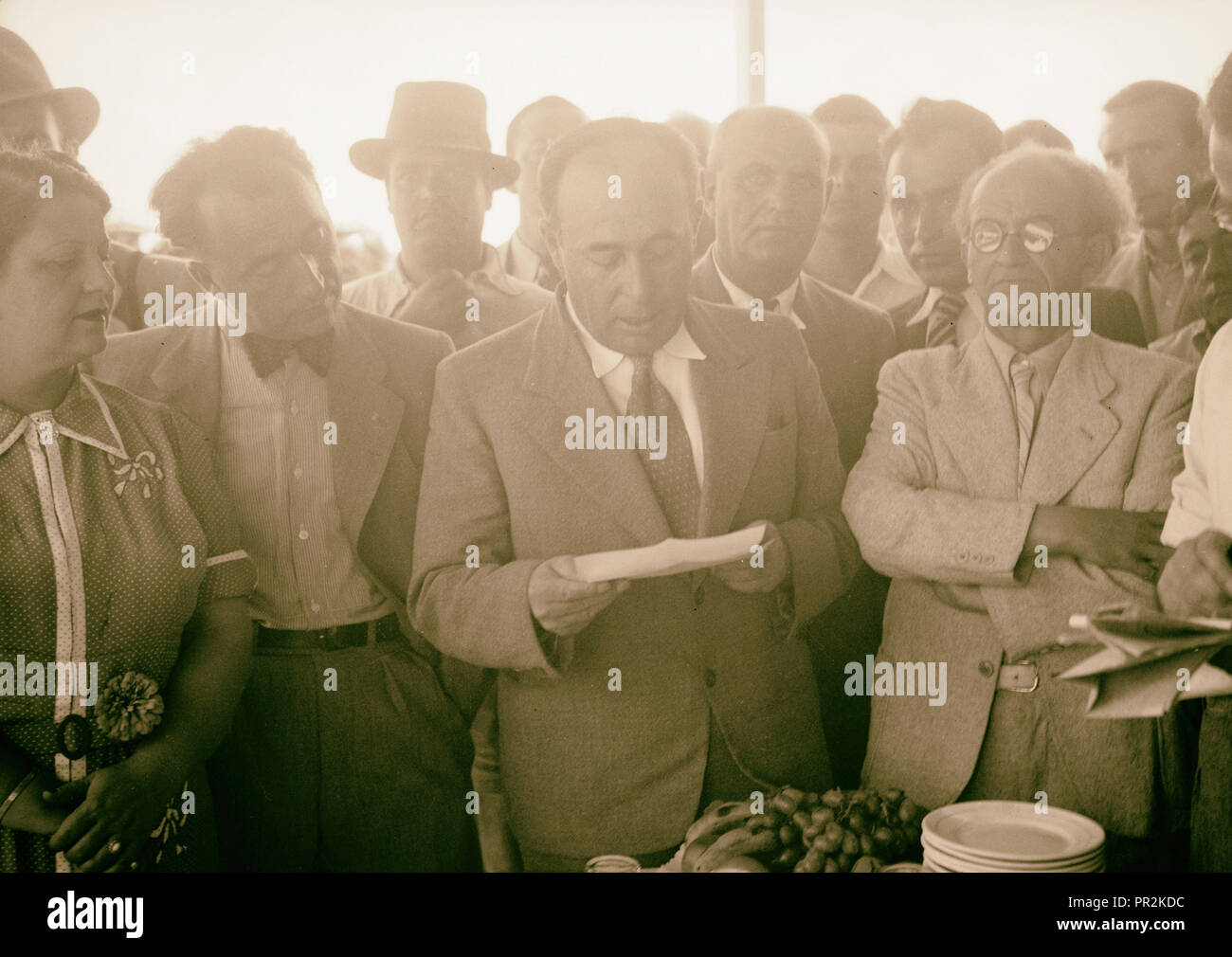 Inauguration of Tel-Aviv landing ground. Palestine Airways. Mr. Rokach ...