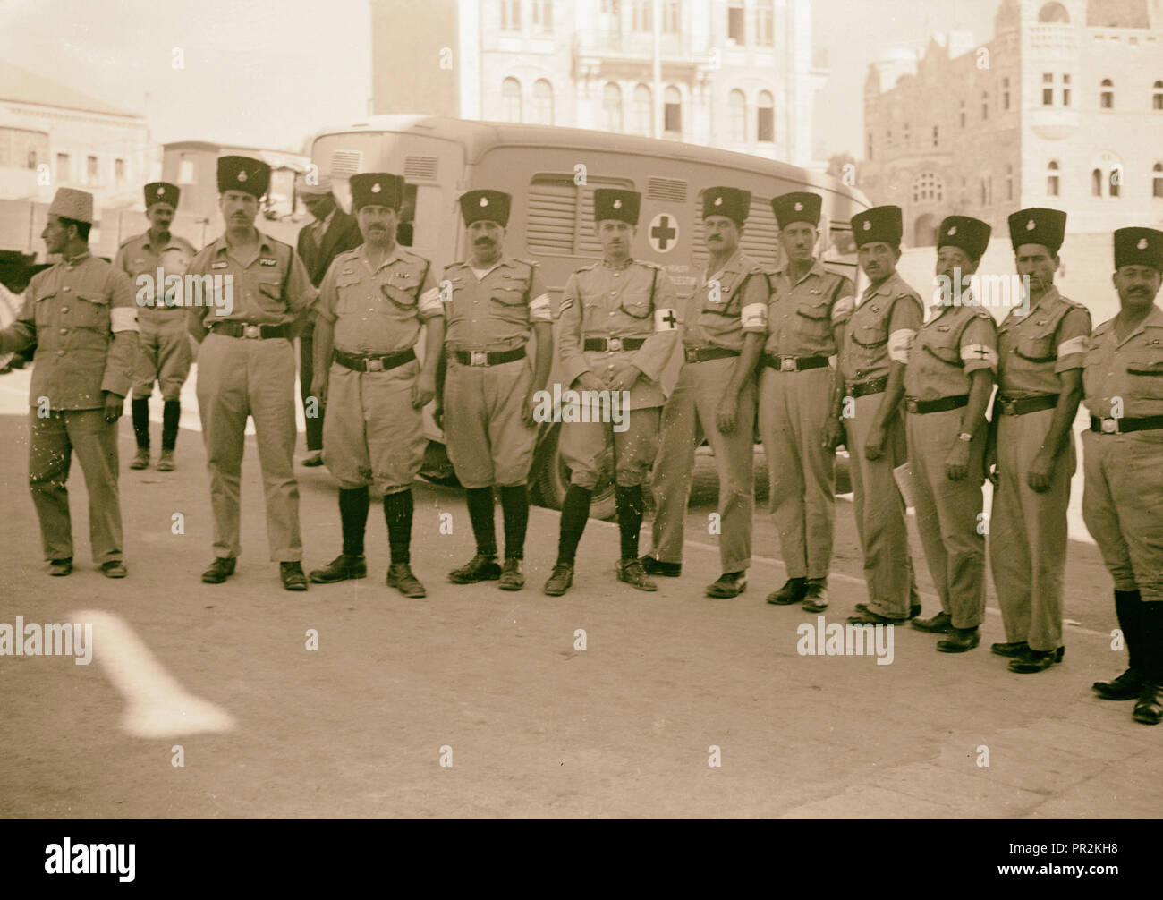 The raising of the siege of Jerusalem Squad of Red Cross men of Health ...