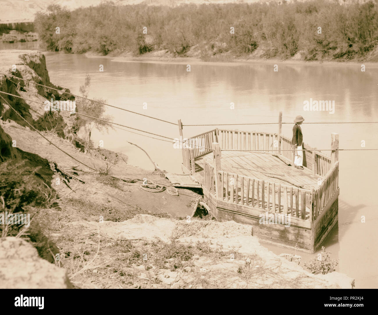 Jordan ferry at Danieh. 1934 Stock Photo - Alamy