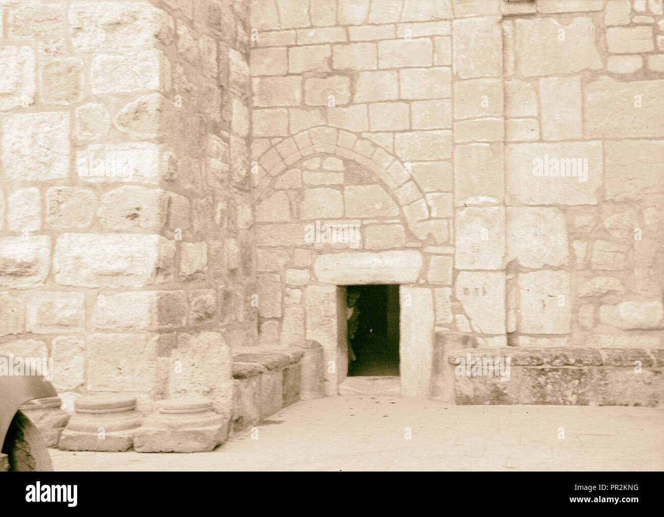 Entrance into the Church of Nativity. 1934, West Bank, Bethlehem ...