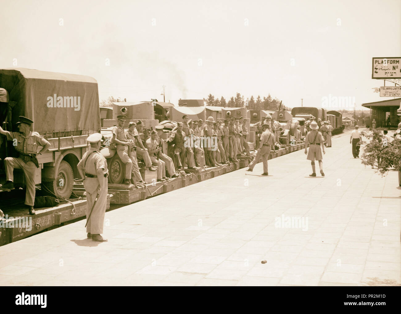 Troops at Lydda, July 15, '38, Israel, Lod Stock Photo - Alamy