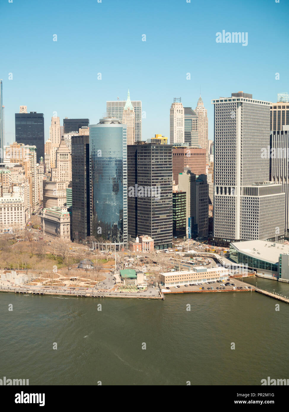 Battery park new york aerial hi-res stock photography and images - Alamy