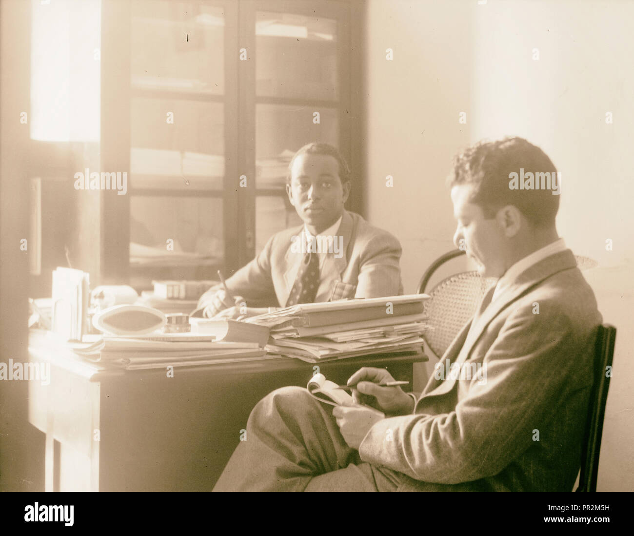Jacob Simon in Lydda & interviewing Eth. [i.e., Ethiopian] consul. 1934 ...
