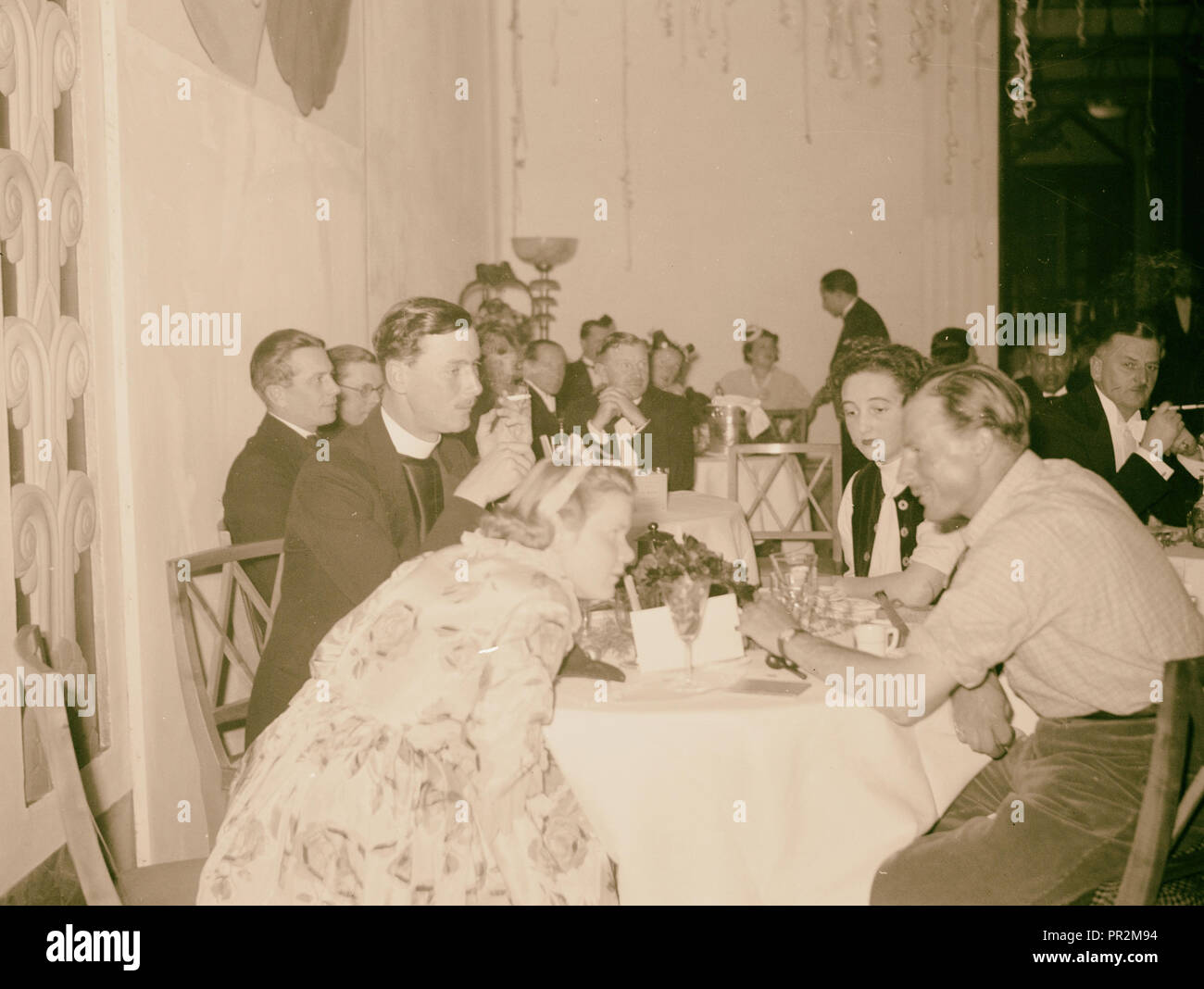 Shrove Tuesday celebration in King David Hotel, table with Miss ...