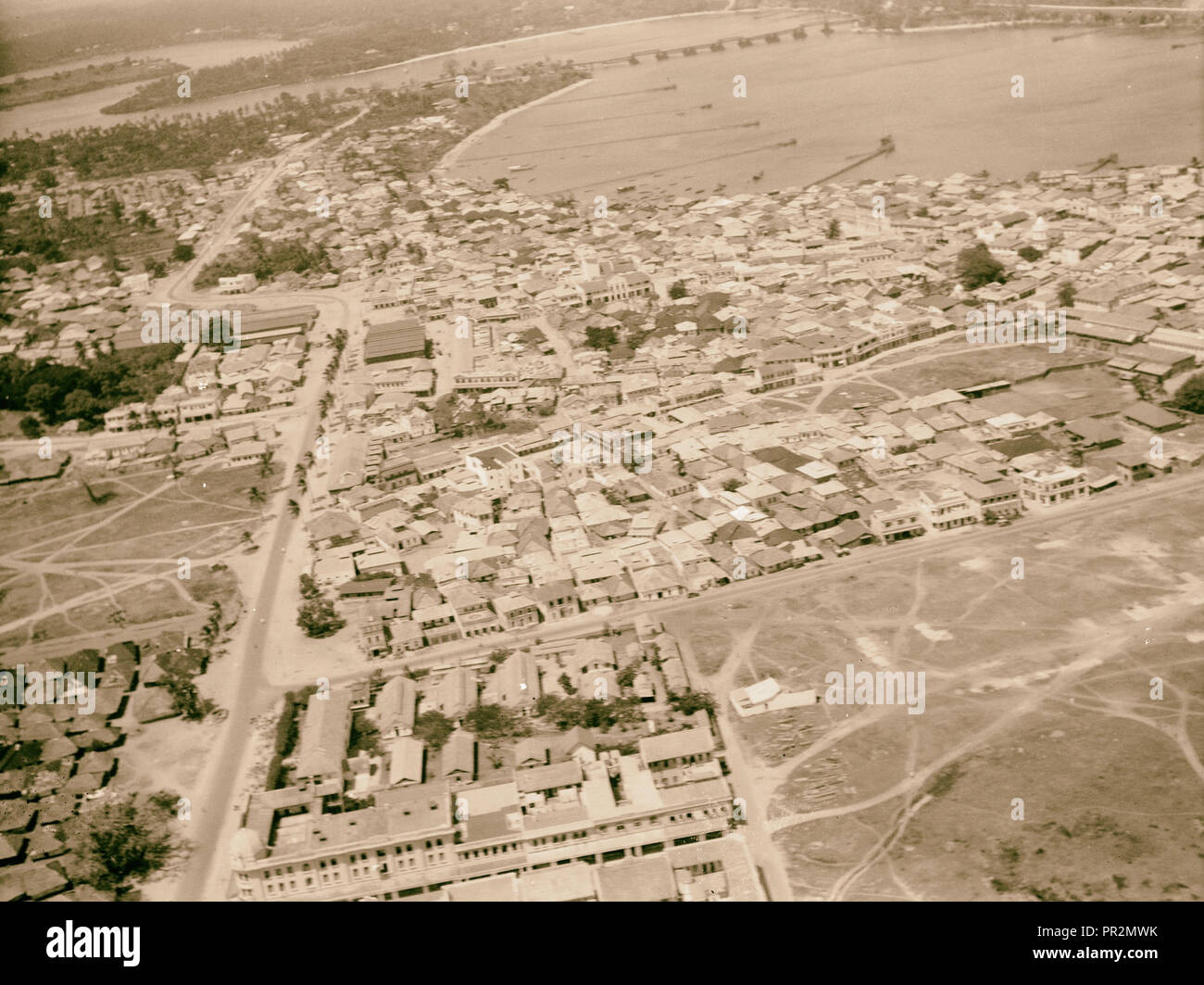 Kenya Colony. Mombassa. Air view. Closer view along the bay. 1936 ...