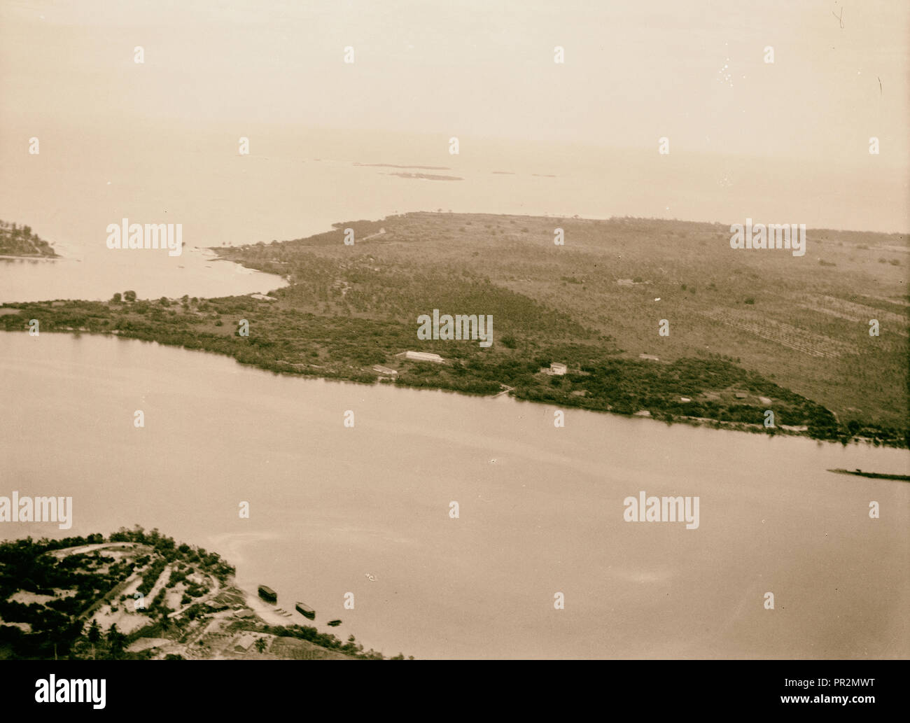Kenya Colony. En route to Zanzibar. Air view. Tanga. Closer view. 1936 ...