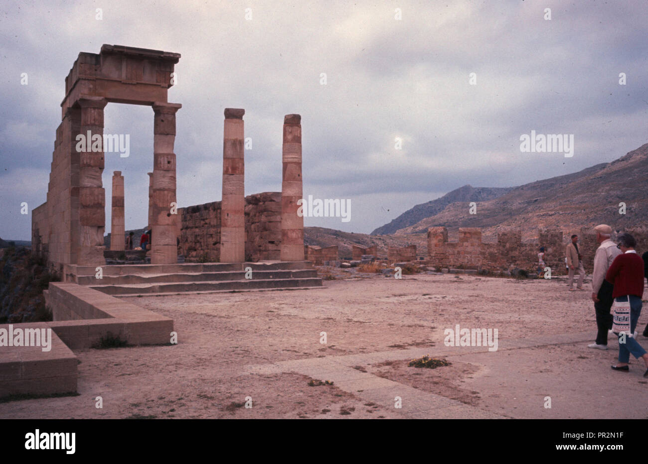 Rhodes, Temple of Athena. 1950, Greece, Rhodes Stock Photo - Alamy