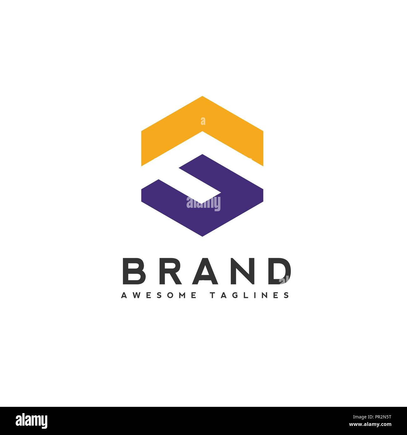 Clean luxury Letter F logo hexagon design. letter F hidden style with ...