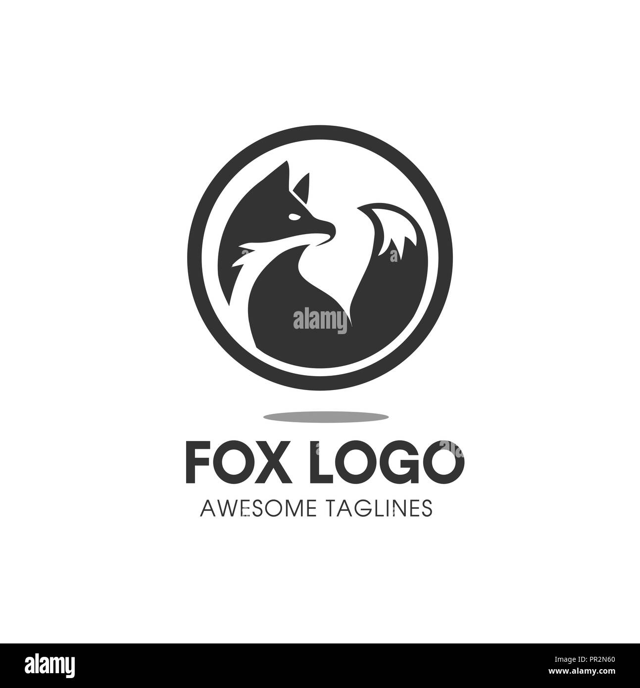 Fox circle Vector Symbol, fox Sign or Logo Template. creative fox ...