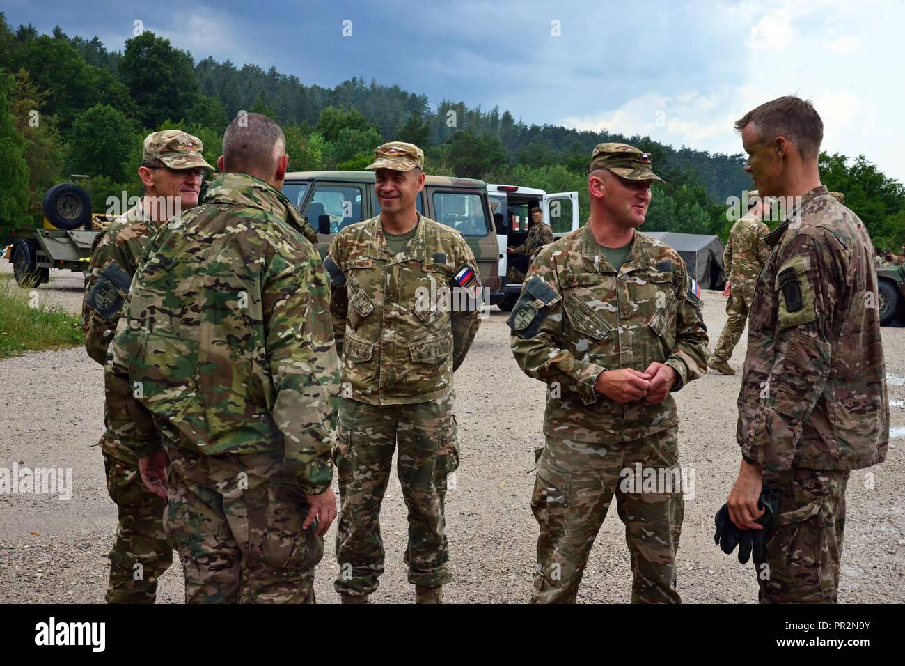 U. S. Army Lt. Col. Jim D. Keirsey (right), Commander of 2nd Battalion ...
