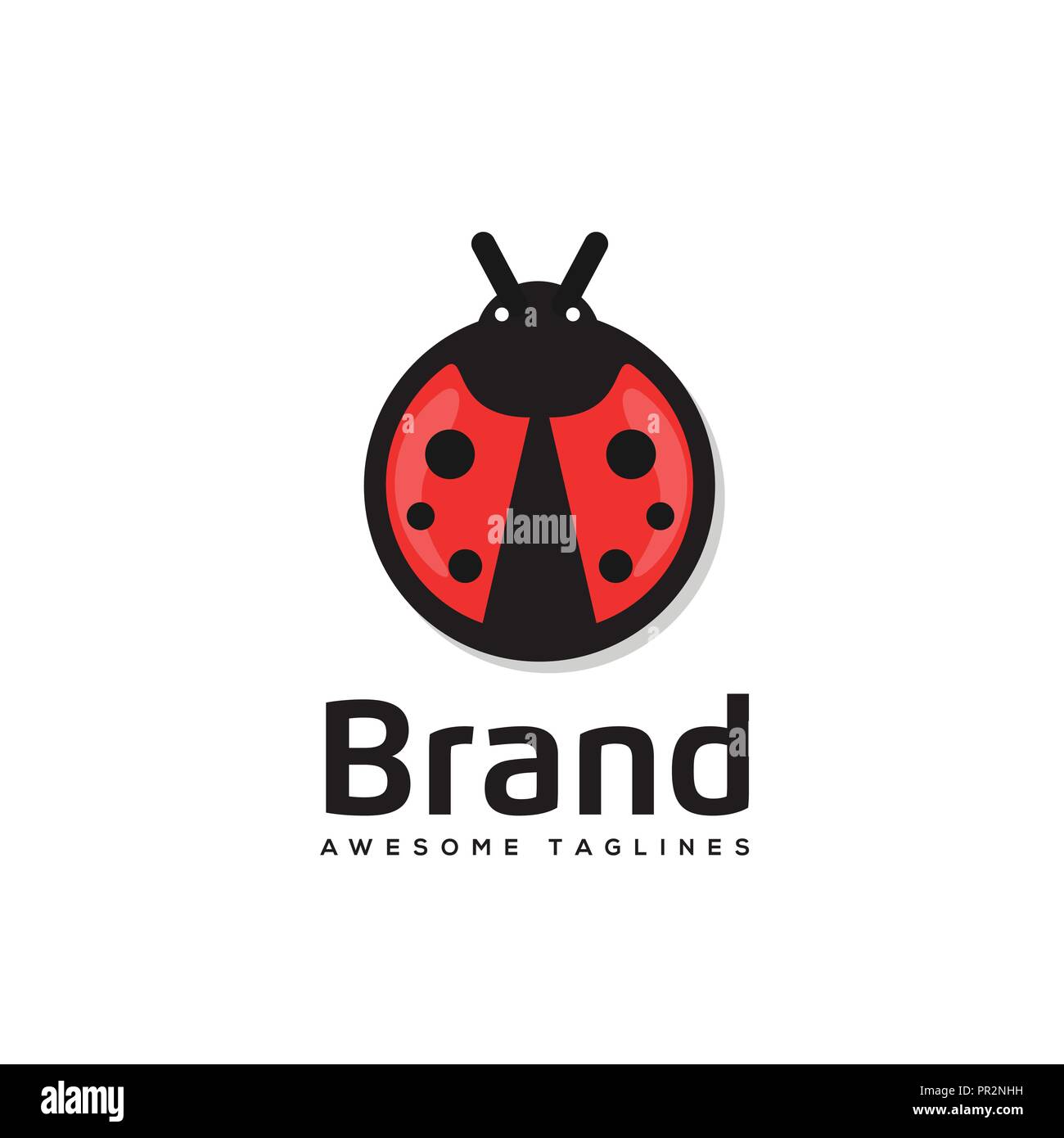Ladybug is an arthropod logo vector, The insect beetle, ladybug icon ...
