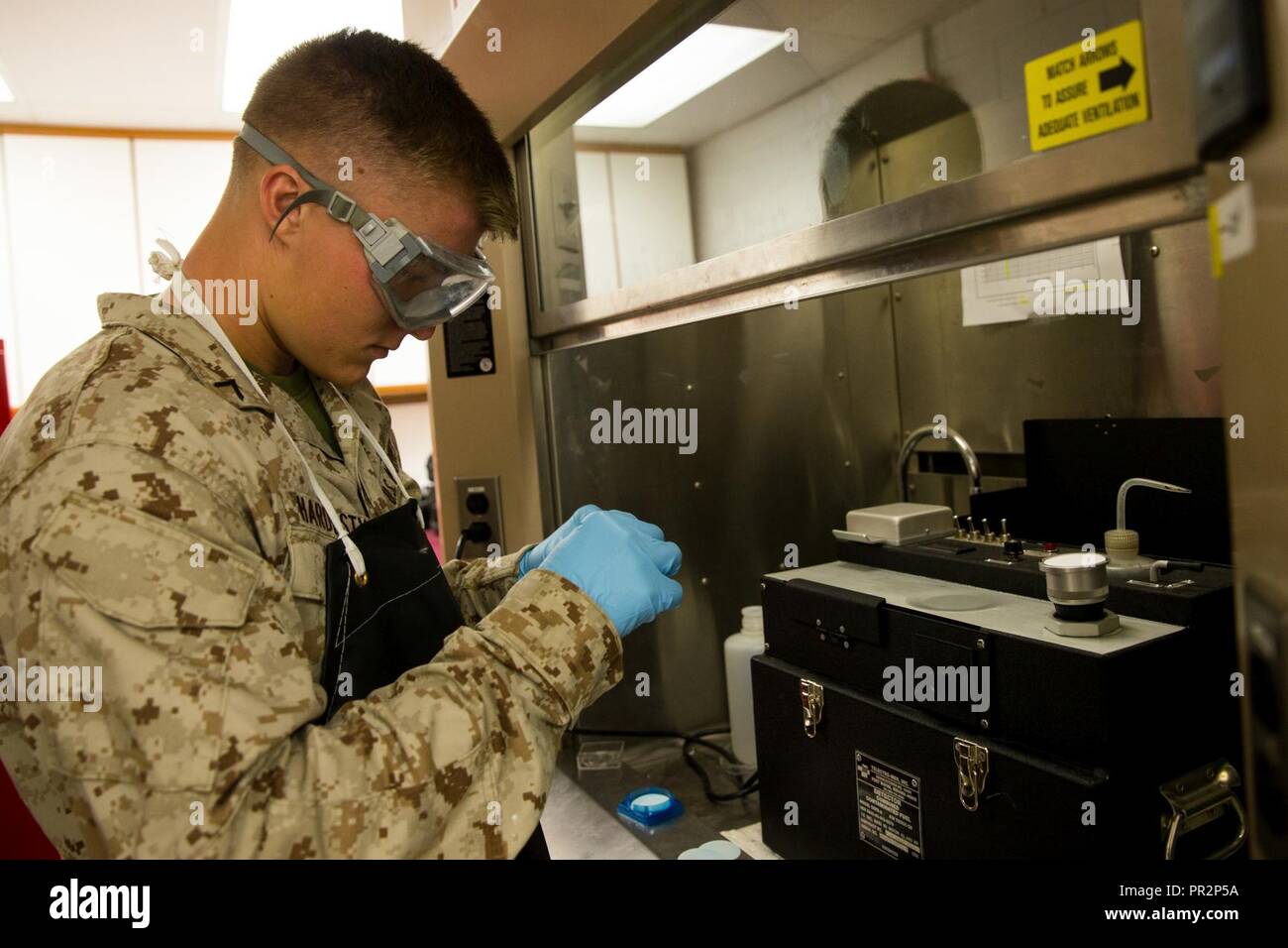 U.S. Marine Corps Pfc. Donald Hardesty, bulk fuel specialist, Marine ...