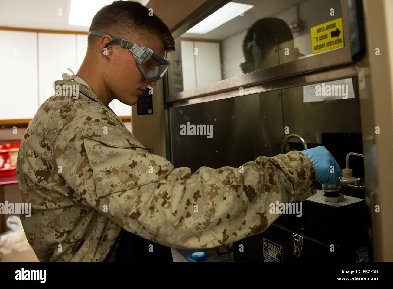 U.S. Marine Corps Pfc. Donald Hardesty, bulk fuel specialist, Marine ...
