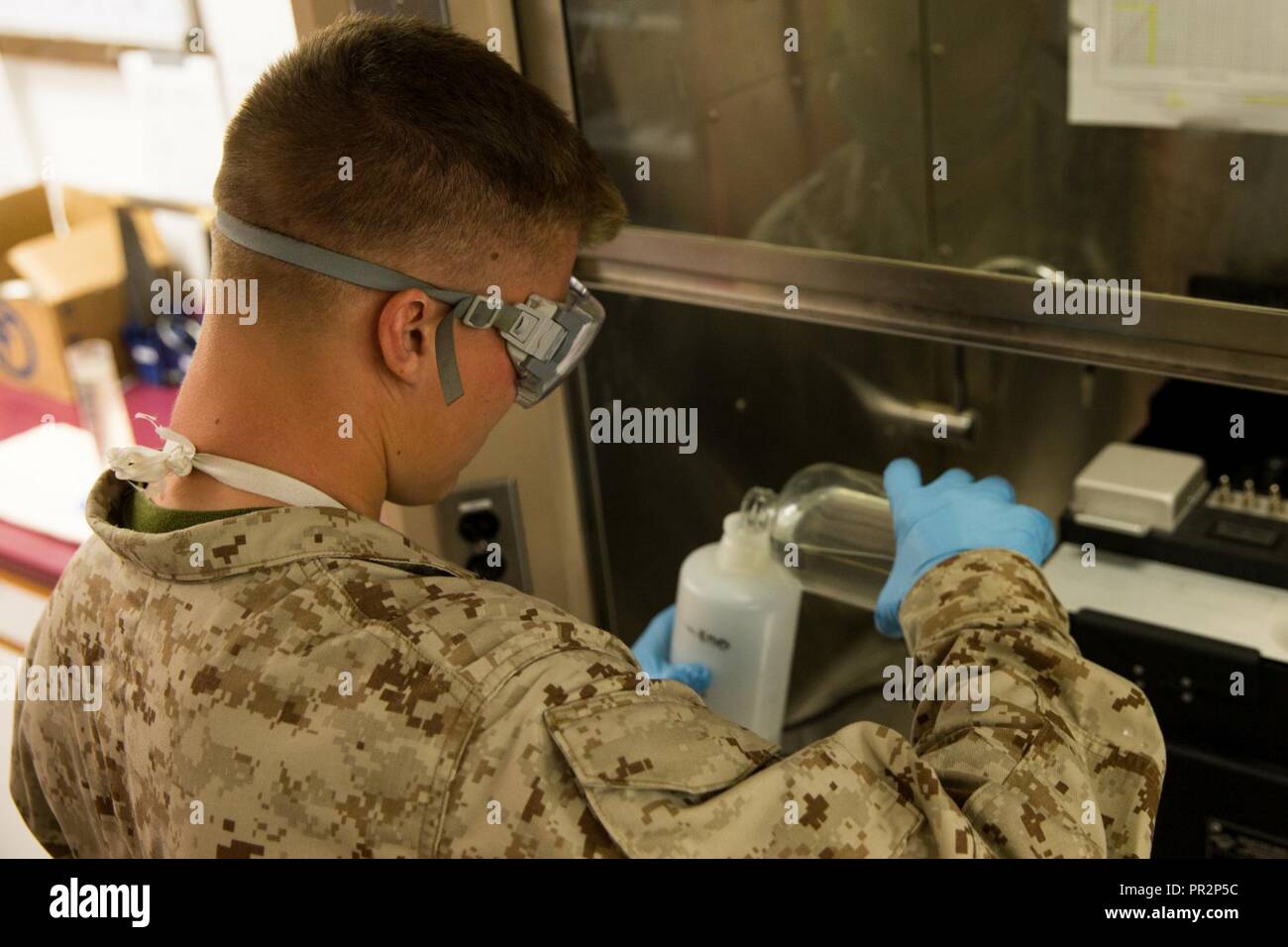 U.S. Marine Corps Pfc. Donald Hardesty, bulk fuel specialist, Marine ...