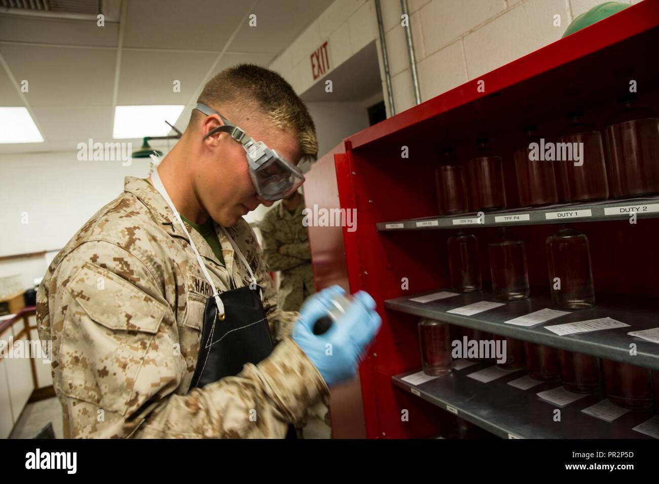 U.S. Marine Corps Pfc. Donald Hardesty, bulk fuel specialist, Marine ...