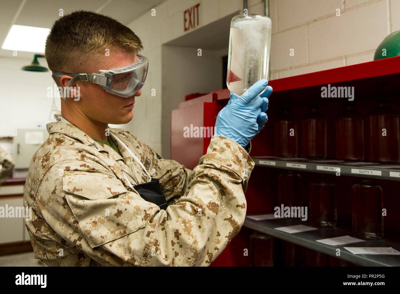 U.S. Marine Corps Pfc. Donald Hardesty, bulk fuel specialist, Marine ...