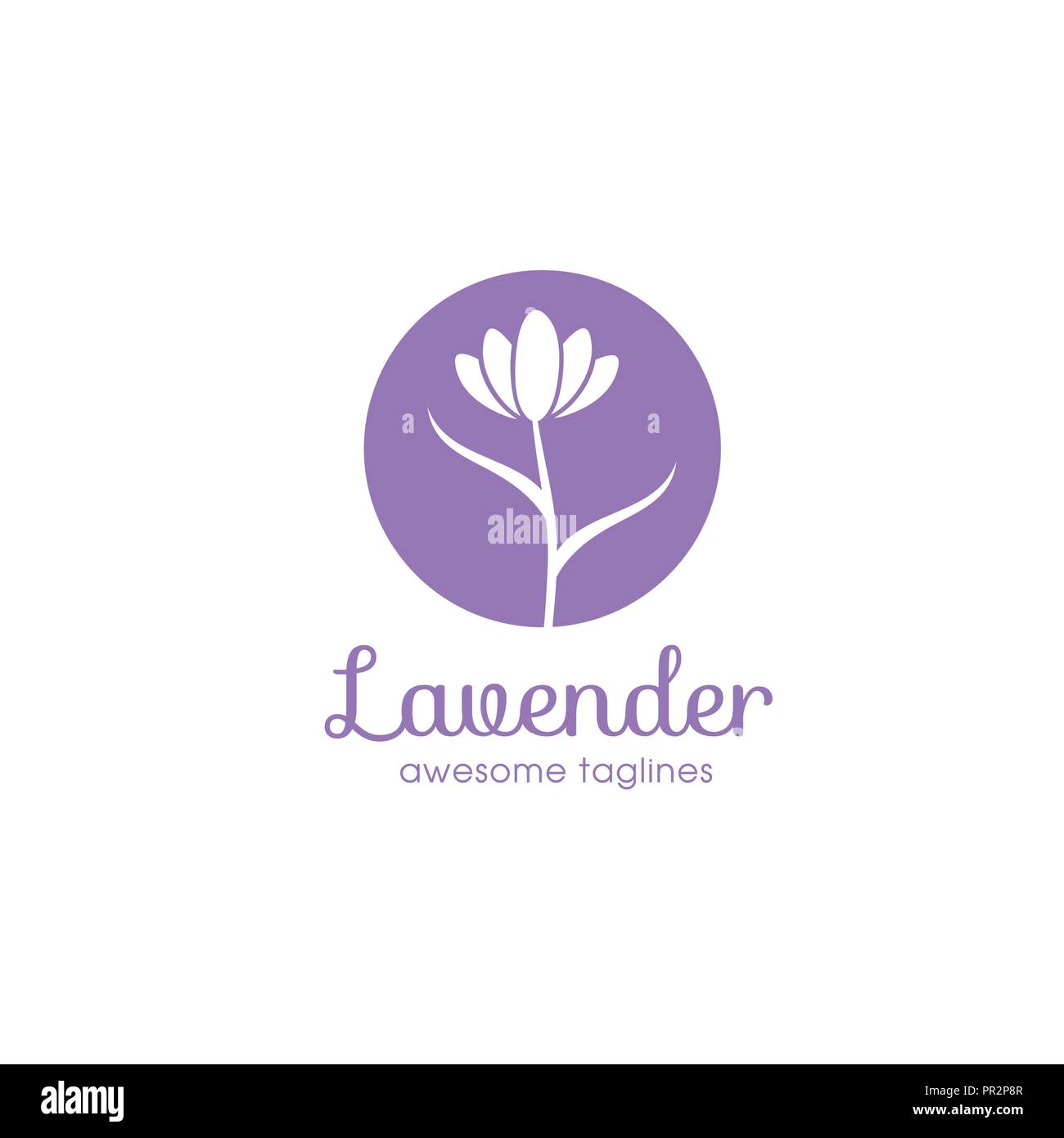 lavender flower logo for beauty and cosmetic company , lavender flower ...