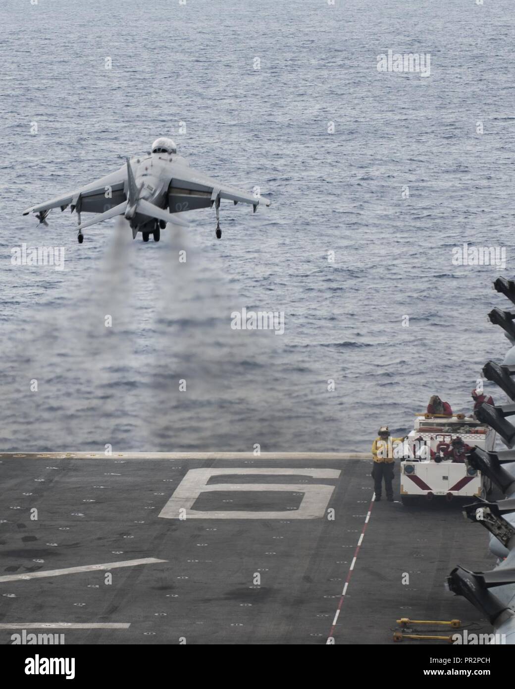PACIFIC OCEAN (July 24, 2017) An AV-8B Harrier assigned to the ...