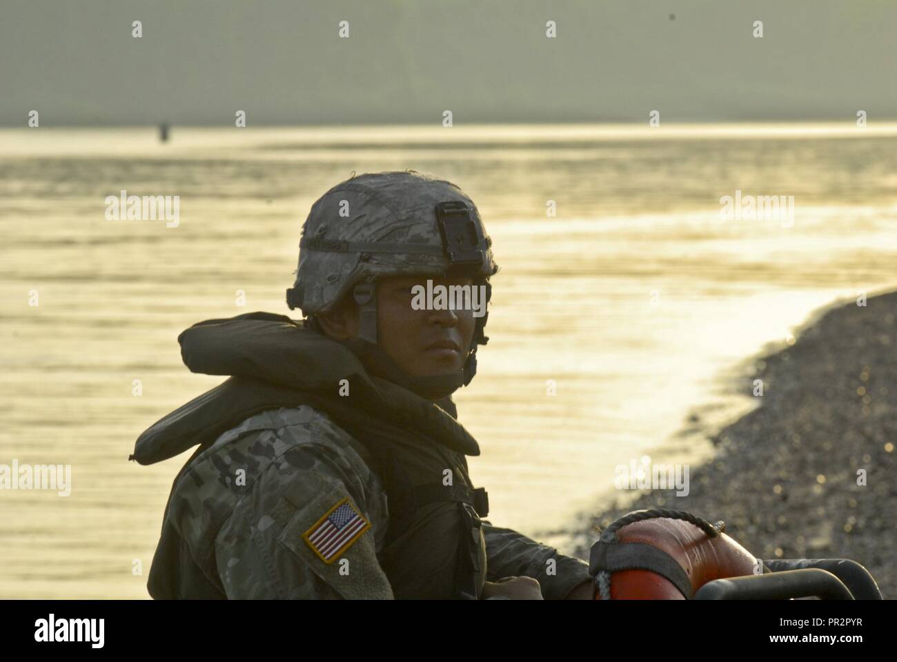 Active Army 502nd Multi Role Bridge Co. Sgt. Kanin Tawalee, a bridge ...