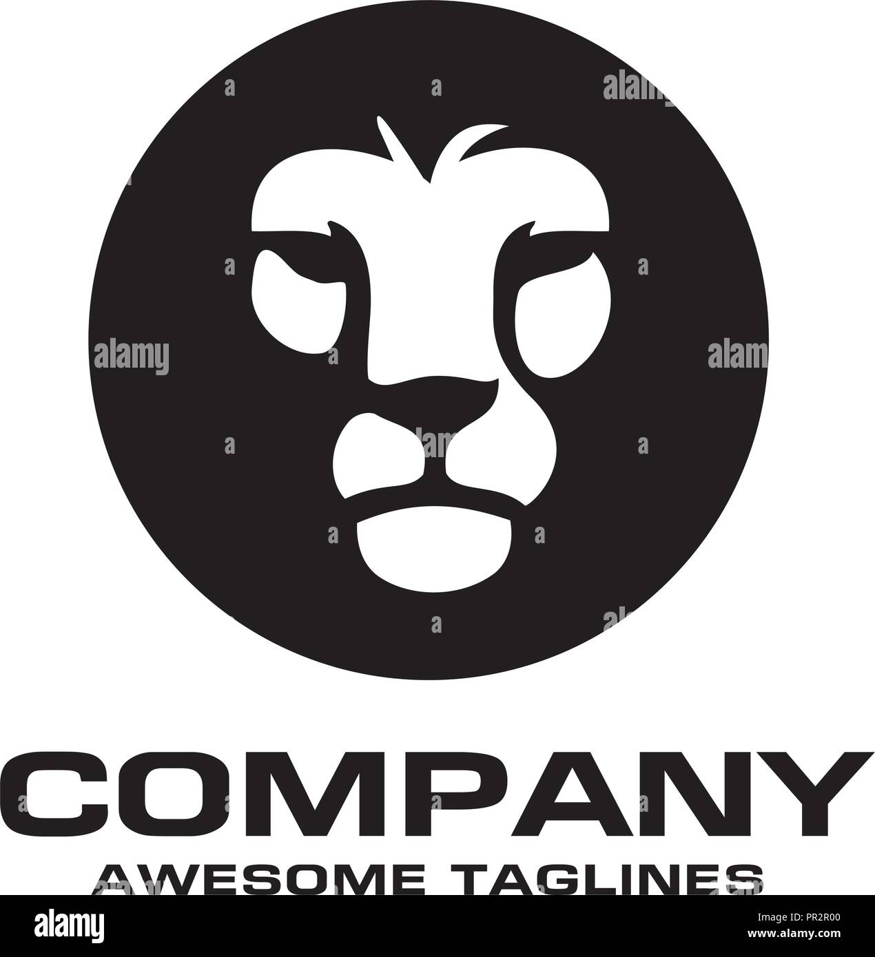 circle Lion head logo vector, lion king head sign concept, Lions head ...