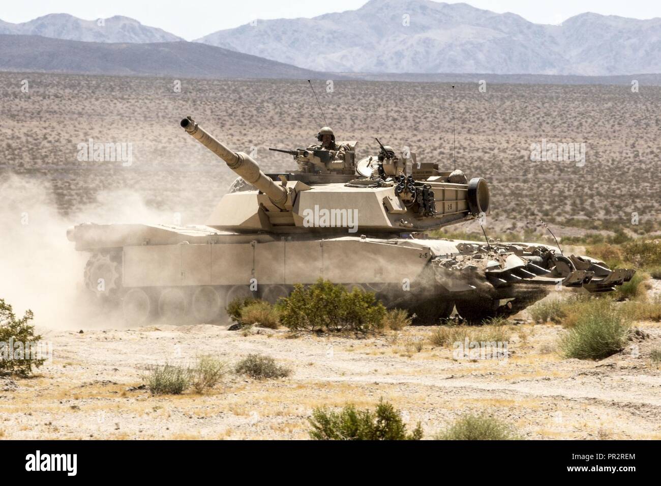 A U S Marine Corps M1a1 Abrams Main Battle Tank With 1st Tank