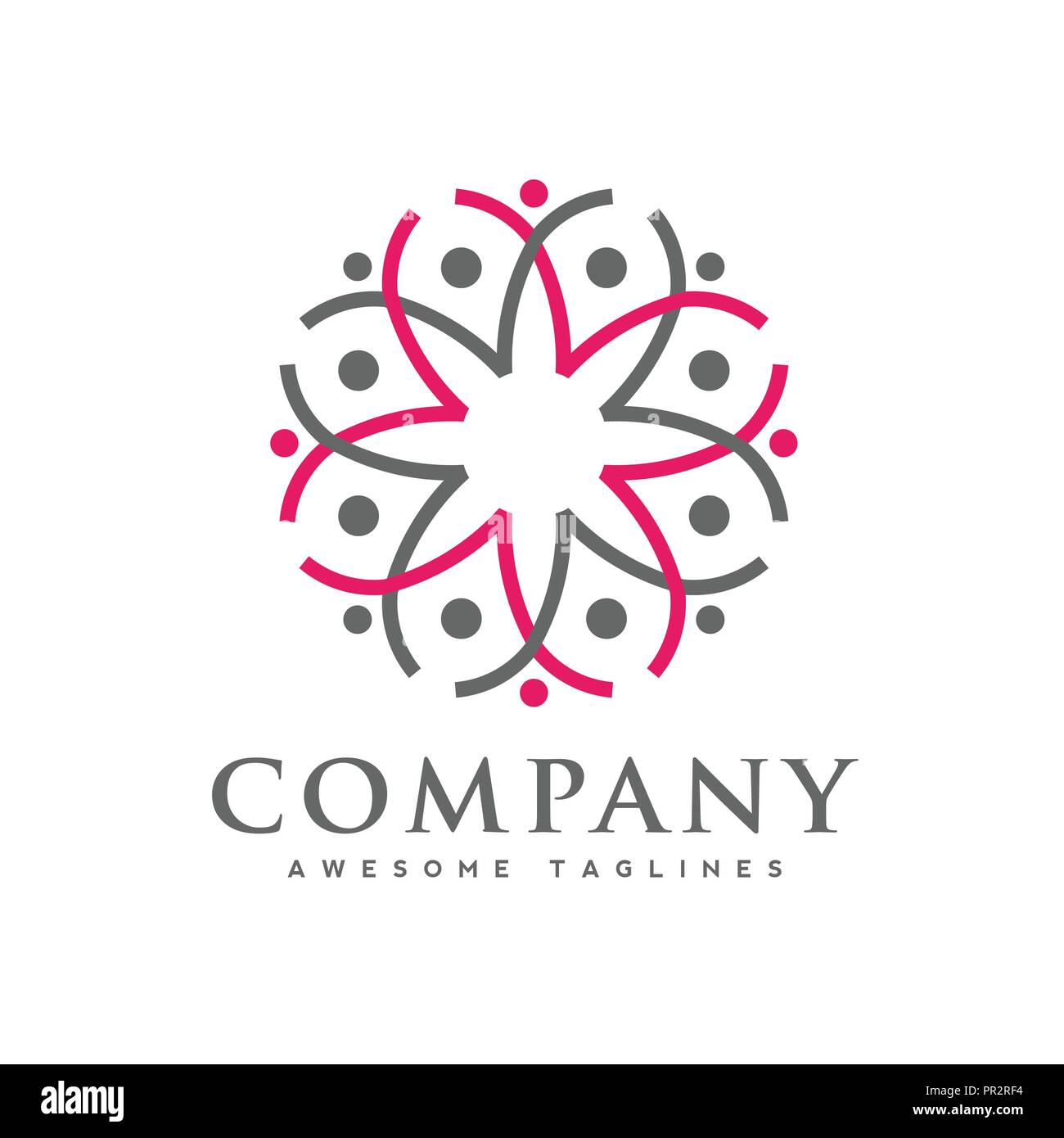 concept of people activity and community logo set.community no profit ...