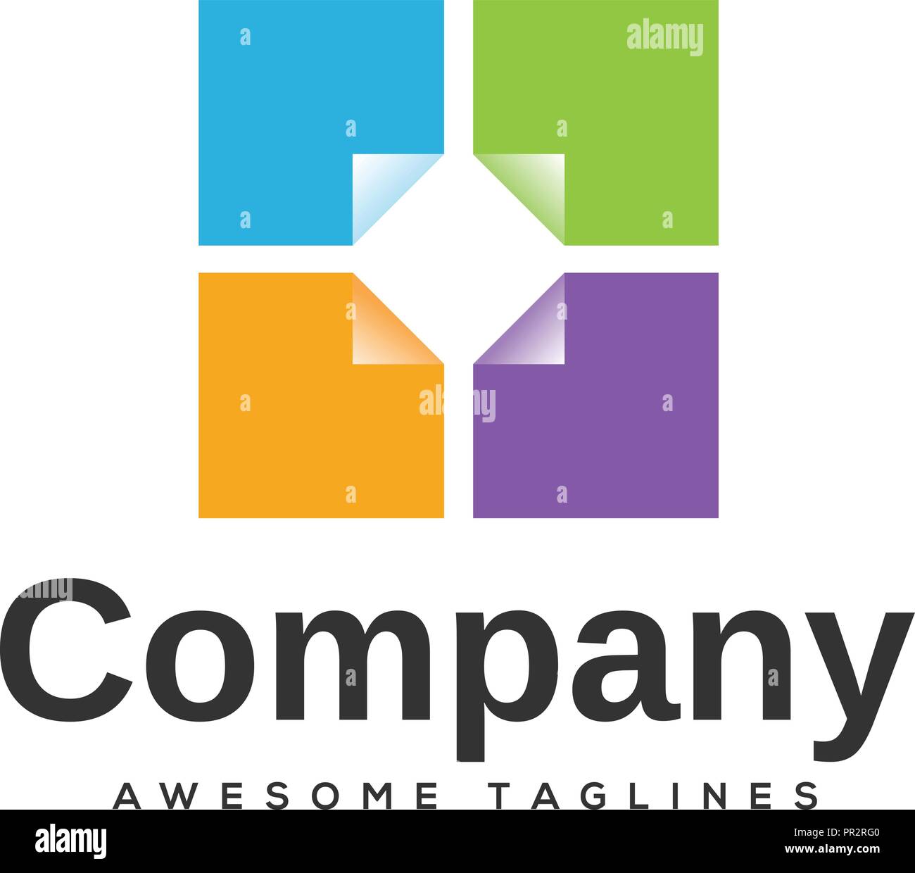 Abstract square technology art logo vector. Corporate identity design ...