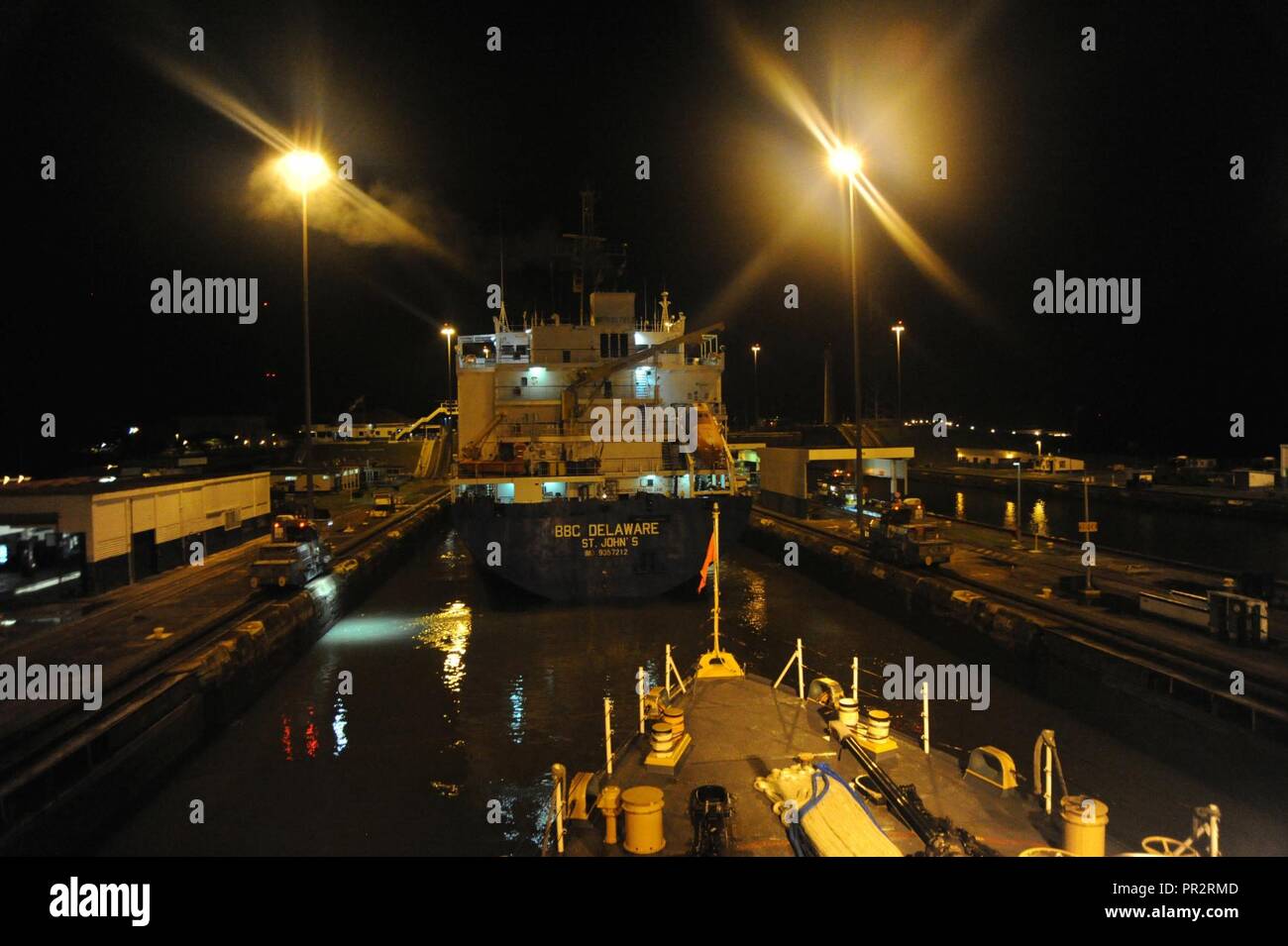 The Coast Guard Cutter Tampa crosses the Panama Canal, July 28, 2017 ...