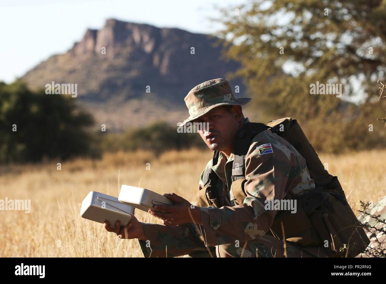South African National Defense Force Staff Sgt. Shaun Pieters, a ...
