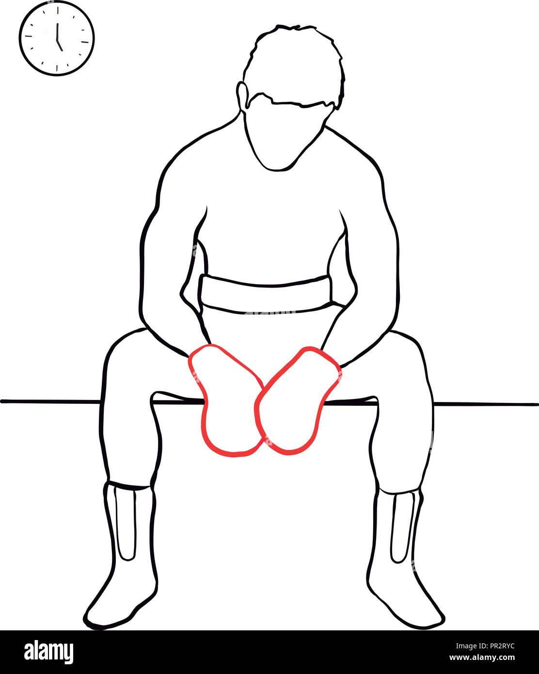 Hand drawn illustration drawing boxer hi-res stock photography and ...