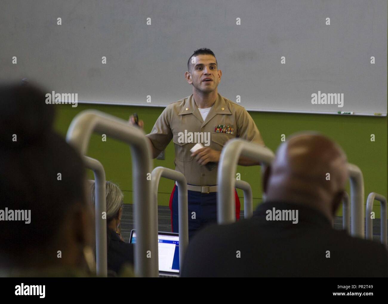U.S. Marine Corps Maj. Alfred Jimenez, an aviation logistics officer ...