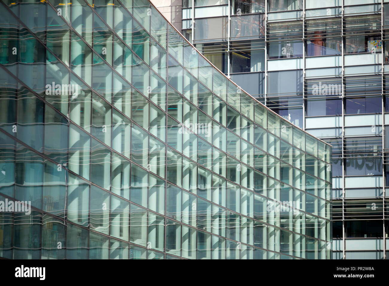 Modern glass structures TV studios at MediacityUK in Salford Quays ...