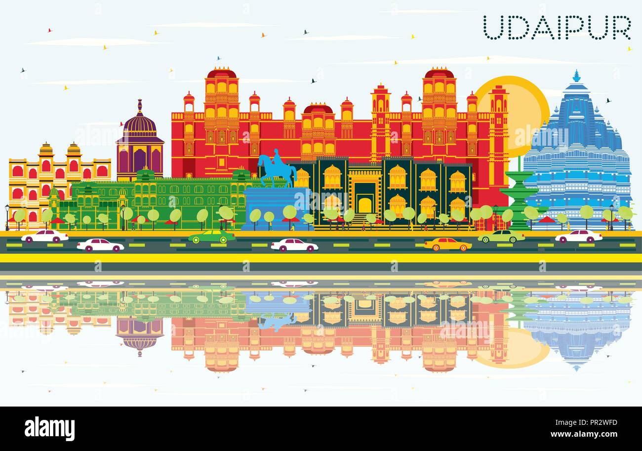 City palace udaipur rajasthan india Stock Vector Images - Alamy