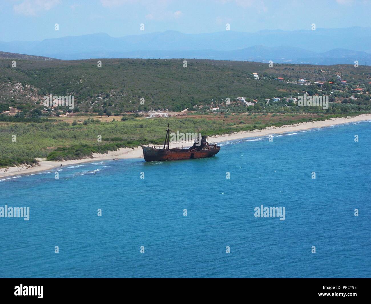 Ship Dimitrios wreck Gytheio Peloponnese Greece Stock Photo - Alamy