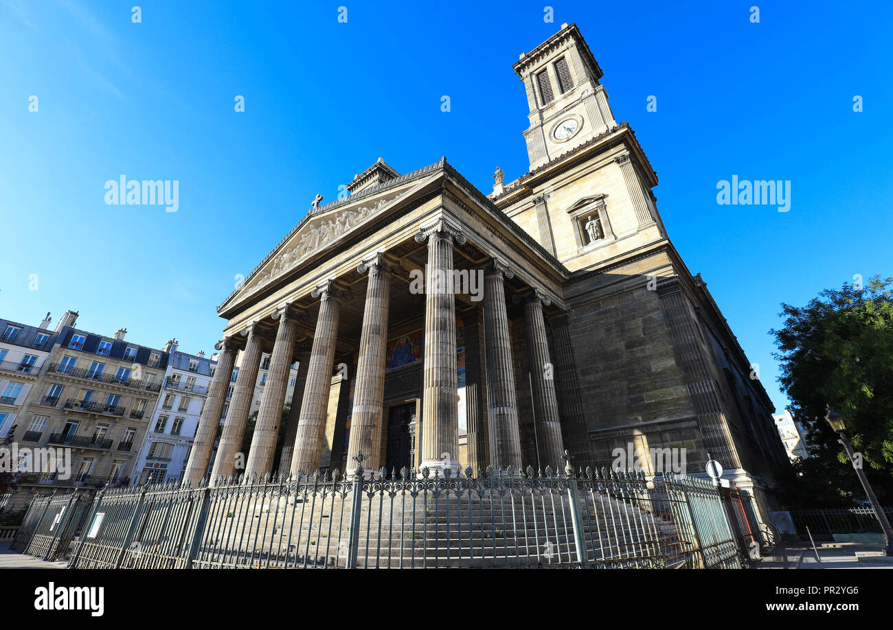 View of Saint-Vincent-de-Paul Church 1824 - 1844 dedicated to Saint ...
