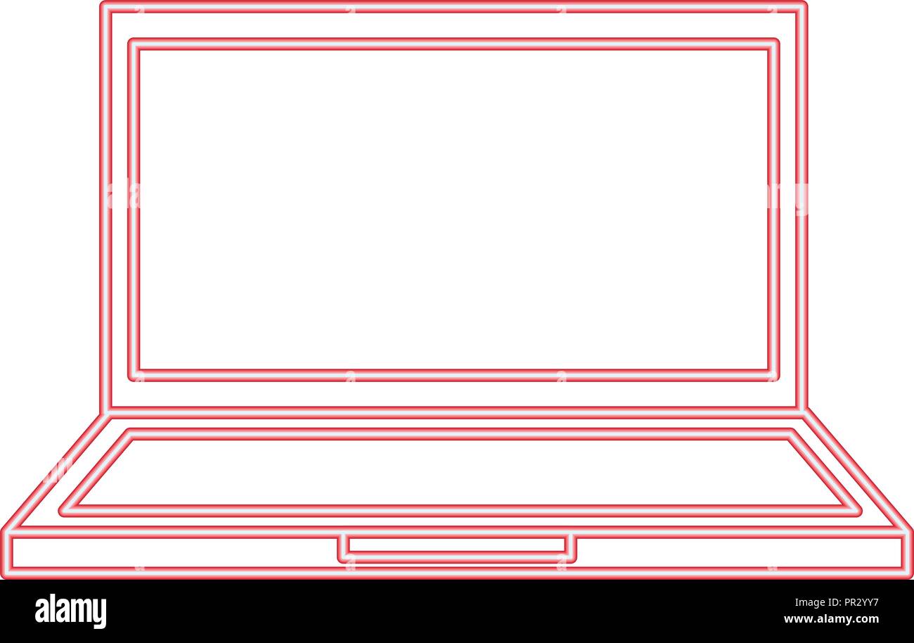 Computer pc technology neon Stock Vector Images - Alamy