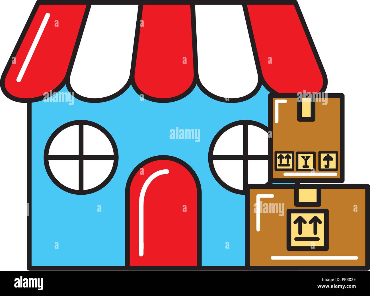 Online web store owner Stock Vector Images - Alamy