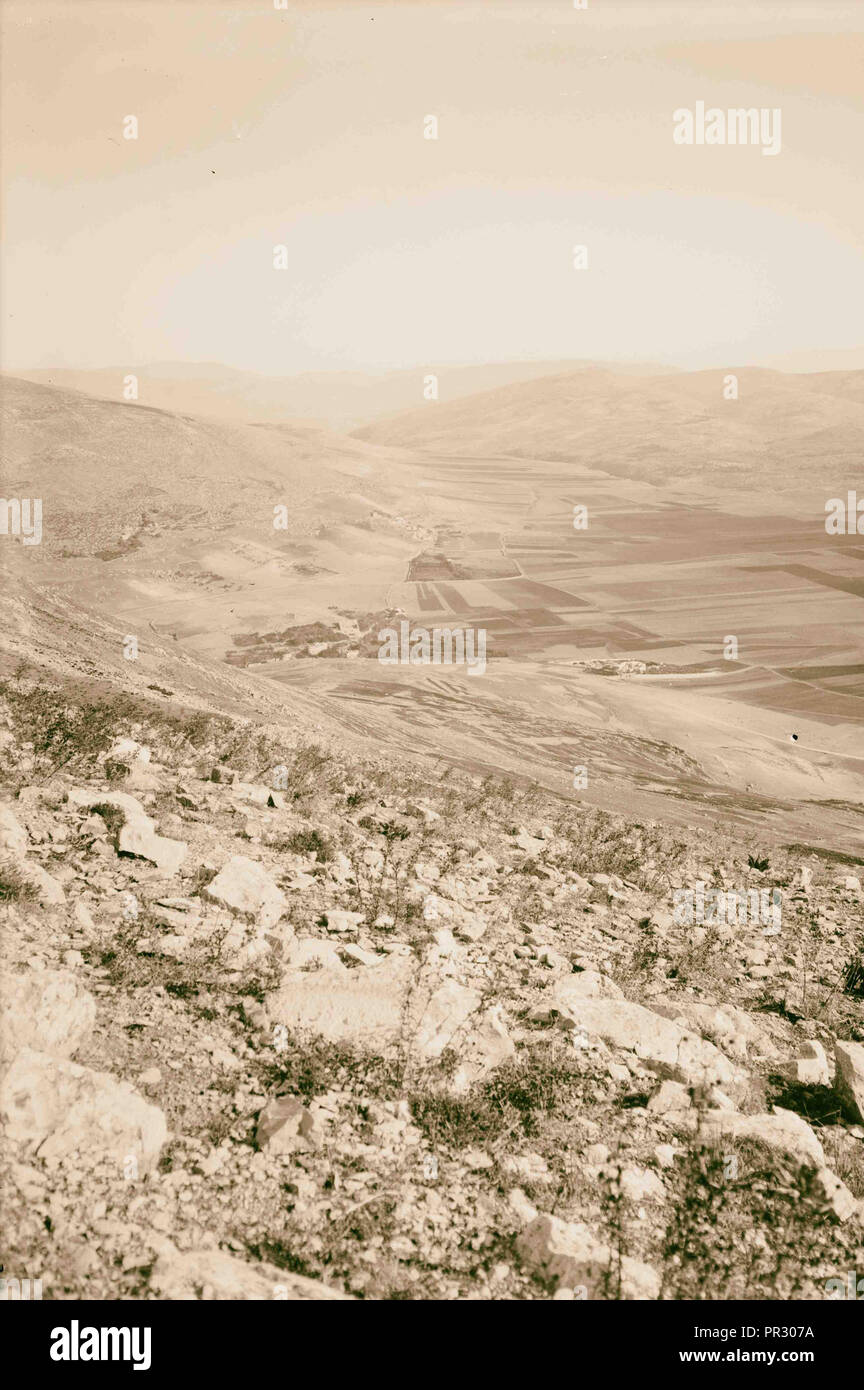 View of plain from hillside. 1898, Middle East, Israel and/or Palestine ...